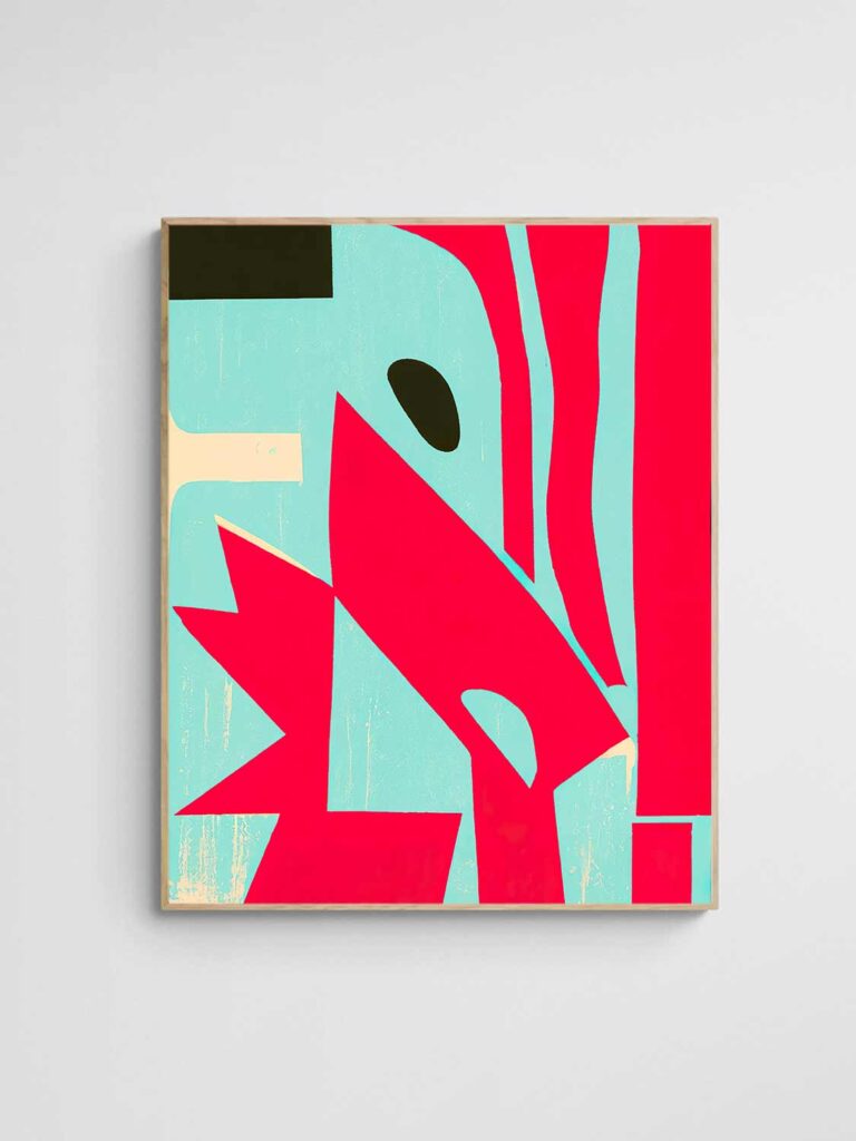 Abstract Art Print - Colour Cuts 008