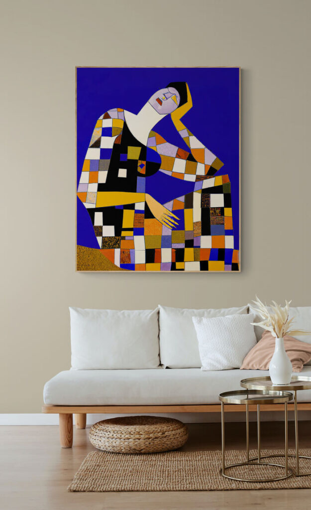 Abstract Art Print - Blue Wednesday