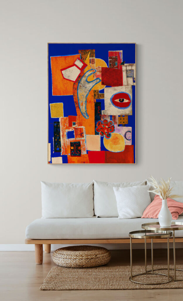 Abstract Art Print - Red Light District