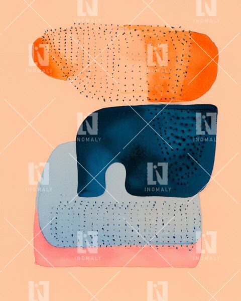 Abstract Art Print - Stacked 014