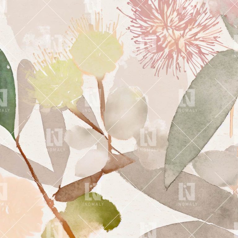 Abstract Art Print - Native Flowers 1