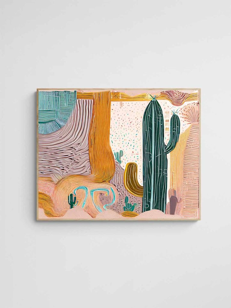 Cactus Country 3 - Desert Art Abstract Print