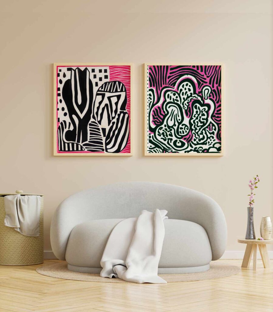 Island Life Pair - Abstract Art Prints x 2