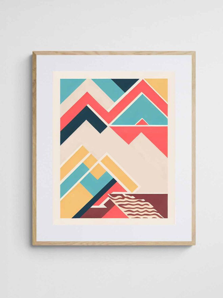 Vintage Geometric Abstract - Zigzag Collage 1