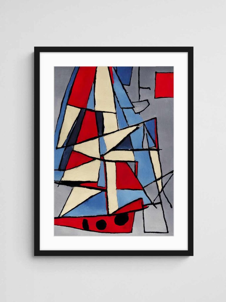 Sailboats 042 - Bold Geometric Abstract Art Print