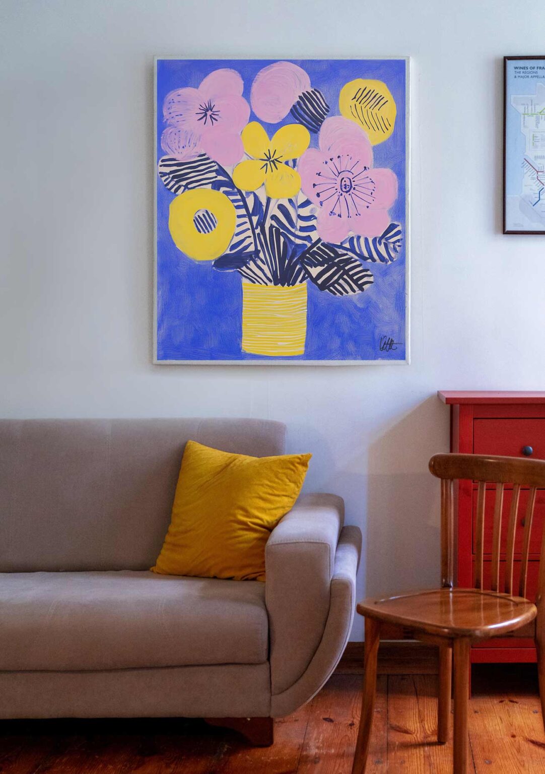 Playful Flowers - Soft Abstract Floral Art Still Life Print