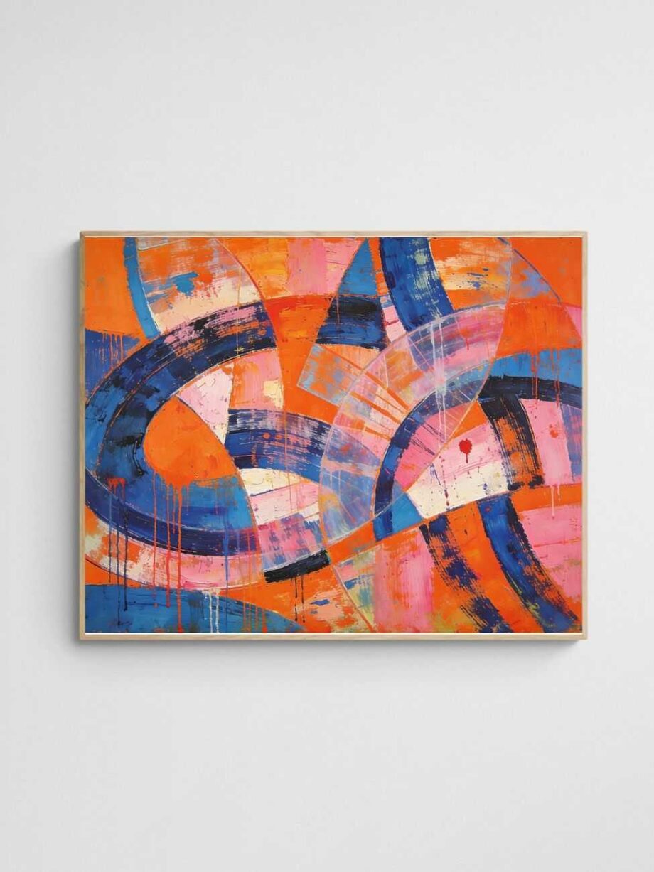 Chaos of Colour - Abstract Action Painting Print